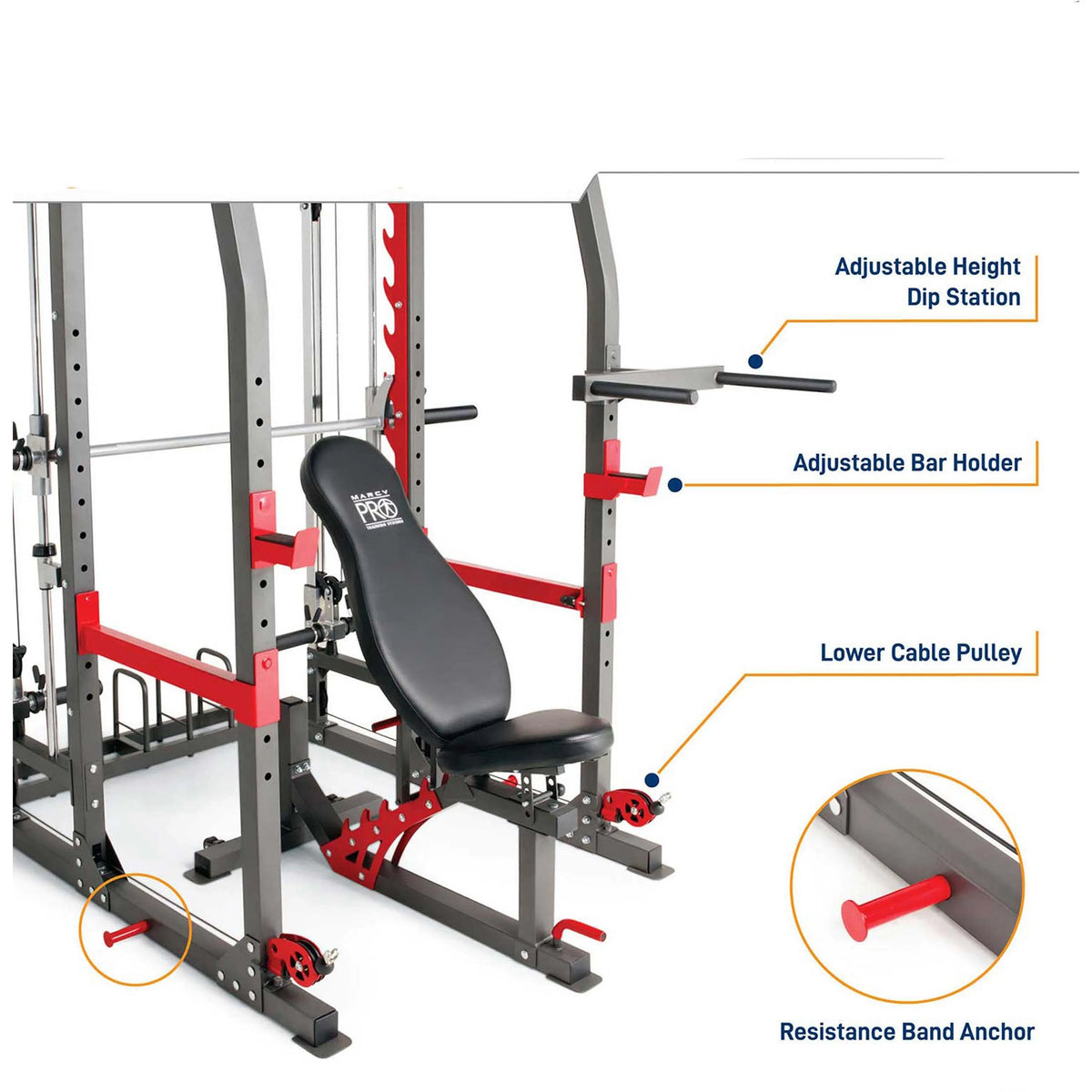Marcy Pro Smith Machine Home Gym Training System Cage | SM 4903 – Gym ...